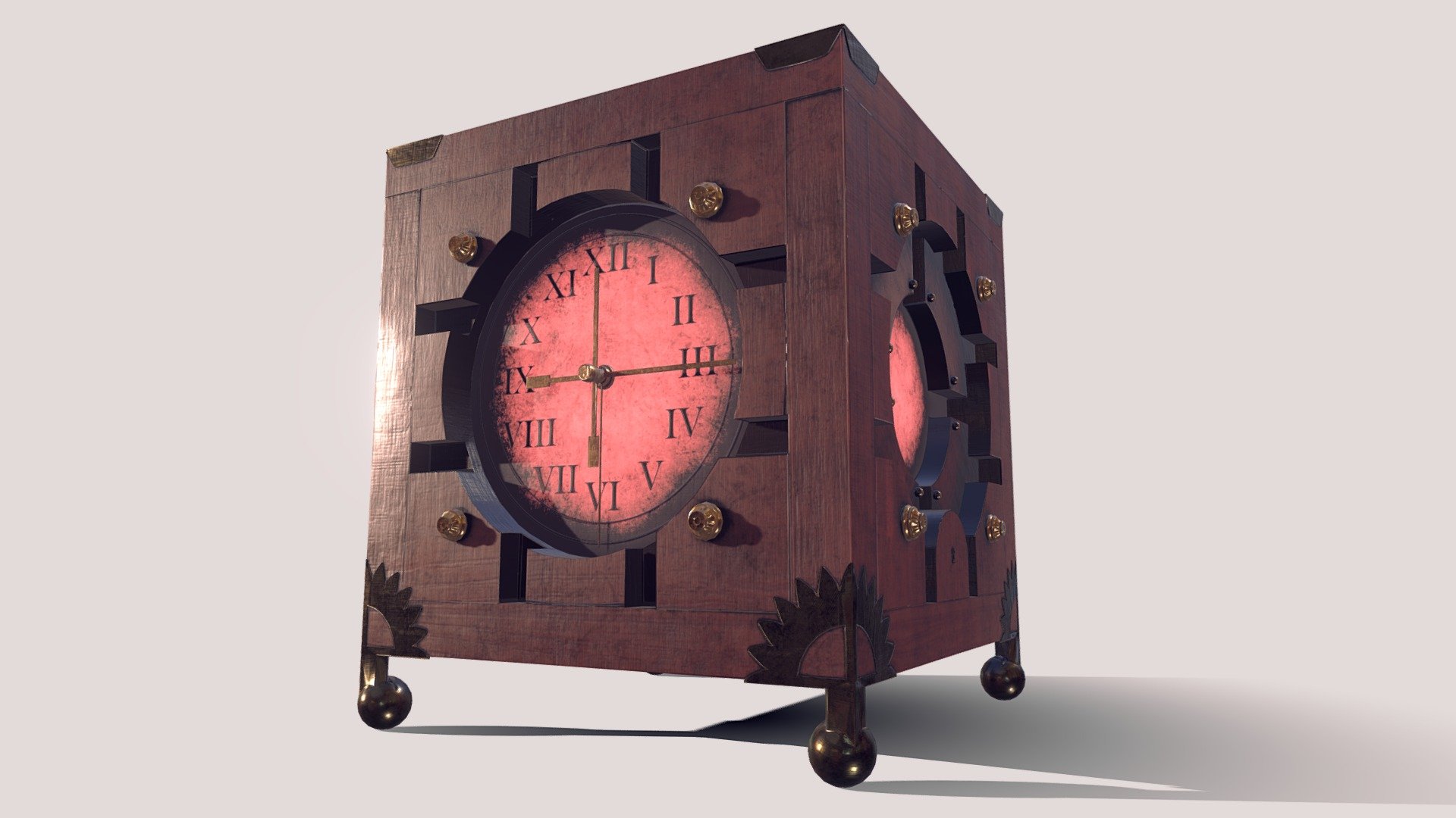 Steampunk Clock - 3D model by phyuming [b469764] - Sketchfab