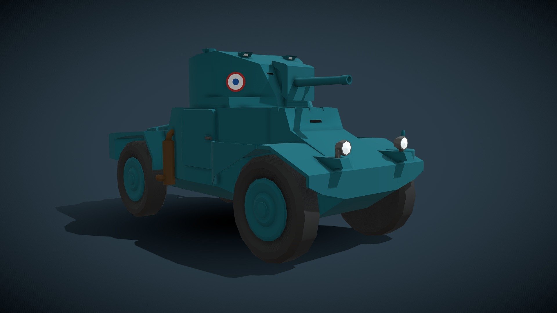 Panhard AMD 178 (47mm gun) Low Poly Armored Car - Download Free 3D model by dailidgleb [b469d13 ...