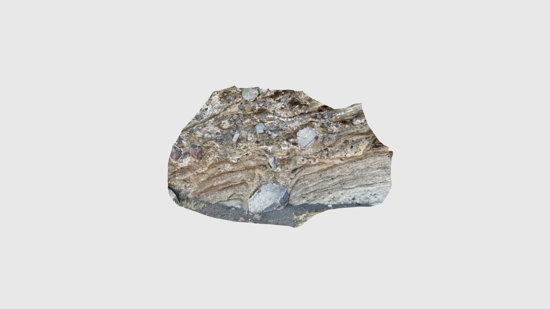 Impact sag in deposits of Icelandic tuff cone - Download Free 3D model ...