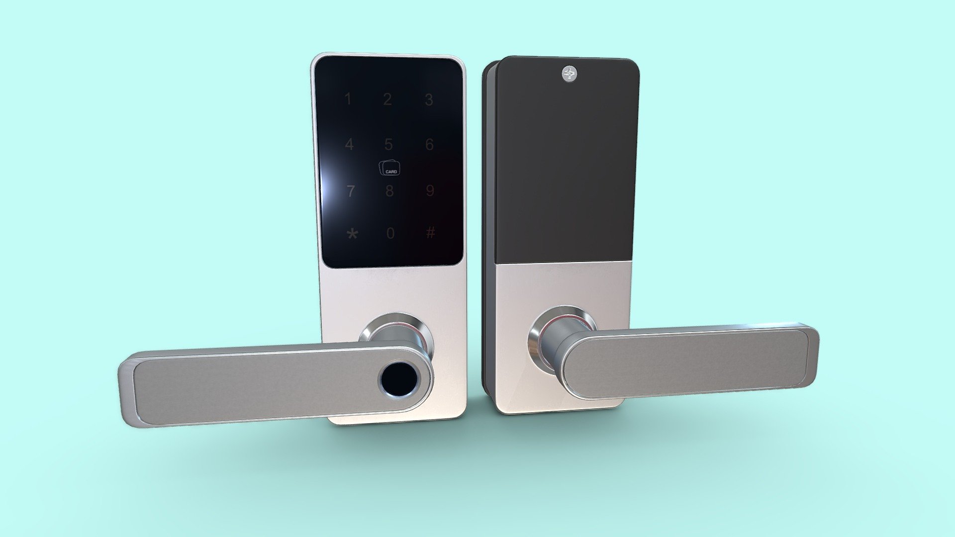 Biometric Digital Door Lock VR / AR / low-poly - 3D model by We3Do ...