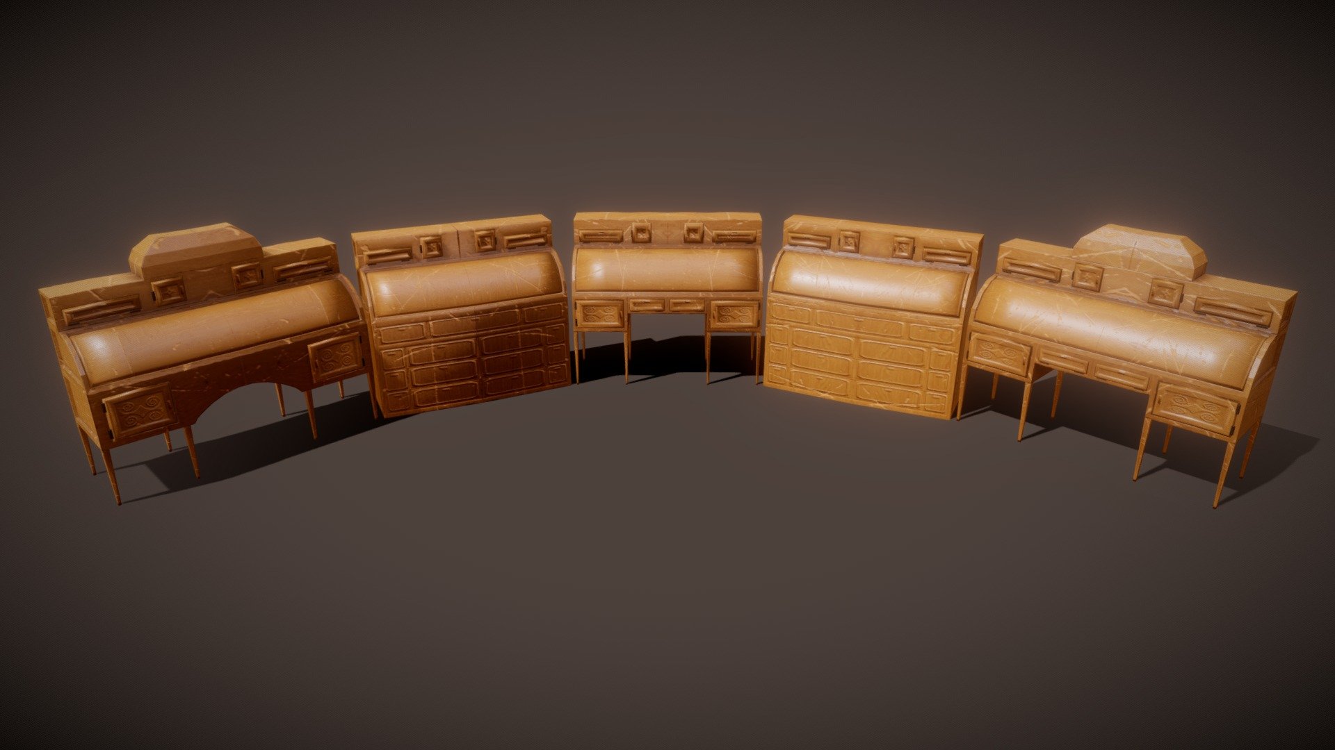 Writing desks pack - Buy Royalty Free 3D model by Agitek Softworks Inc ...