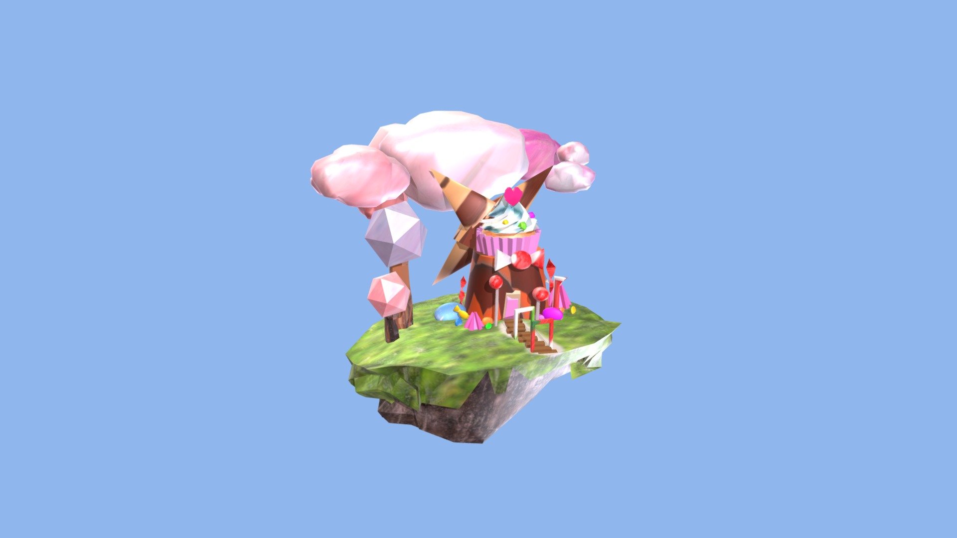 candy windmill - 3D model by Aveen200 [b46ee33] - Sketchfab