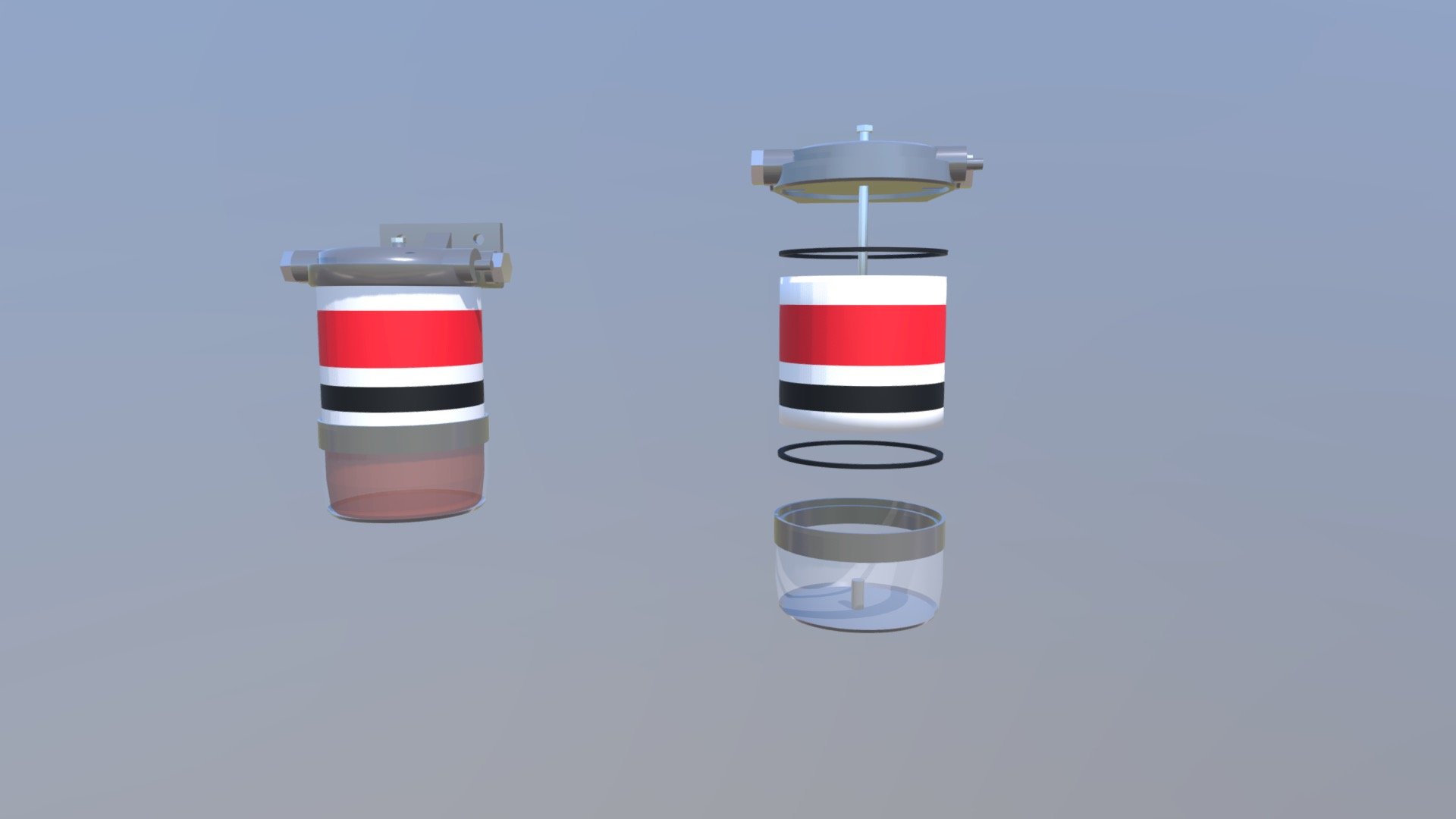Fuel primary filter with exploded view - 3D model by Virtualsailing ...