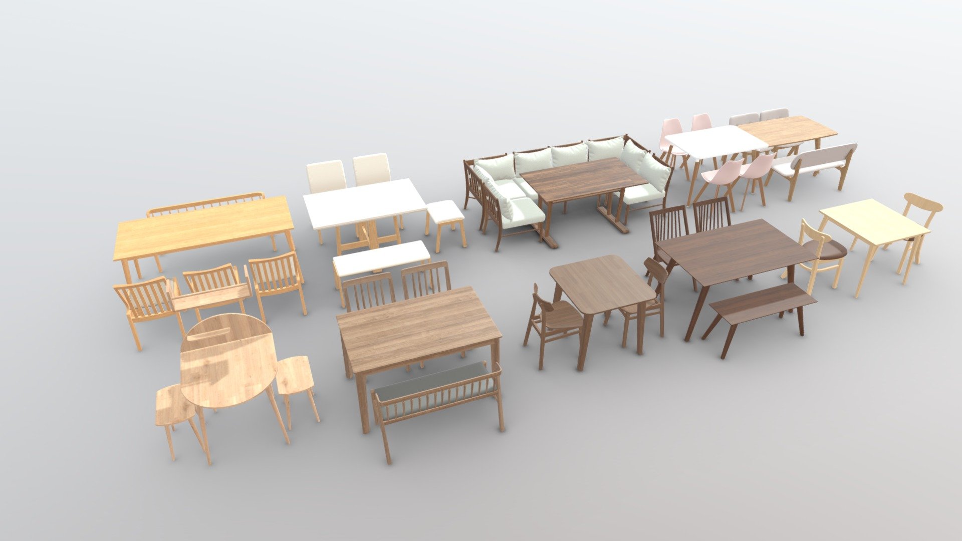 Table Set Pack | Blender-UE5-C4D-3DS-max | 1 - Buy Royalty Free 3D ...