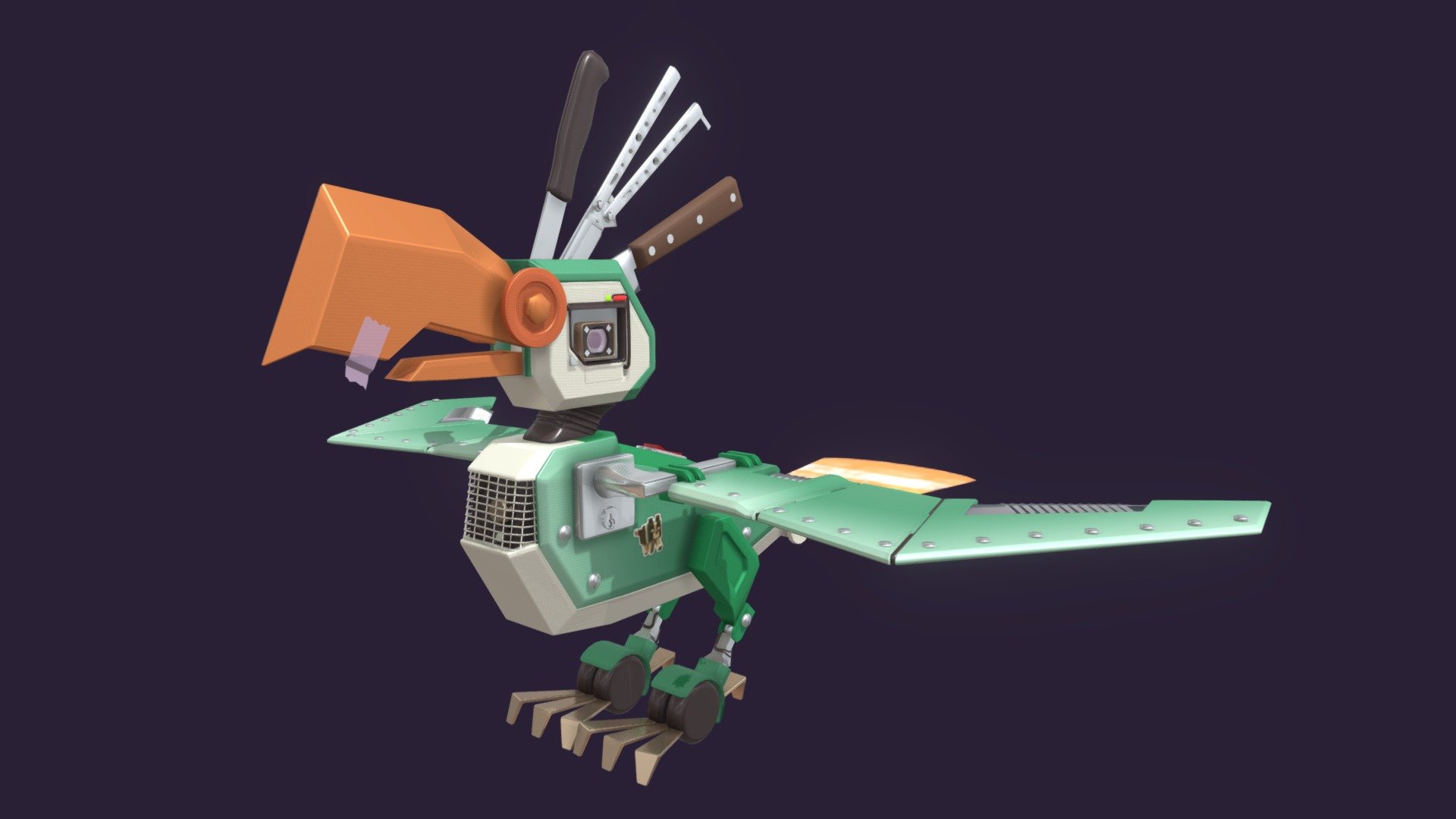 Birb robot - 3D model by FC5_ (@CollieStalks) [b4710c7] - Sketchfab