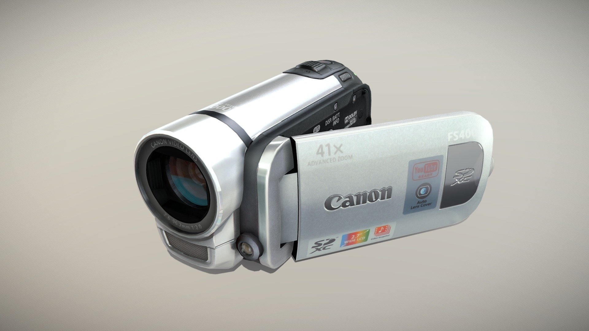 Canon FS400 Silver camcorder - 3D model by 3DOverstock [b4725d3 ...