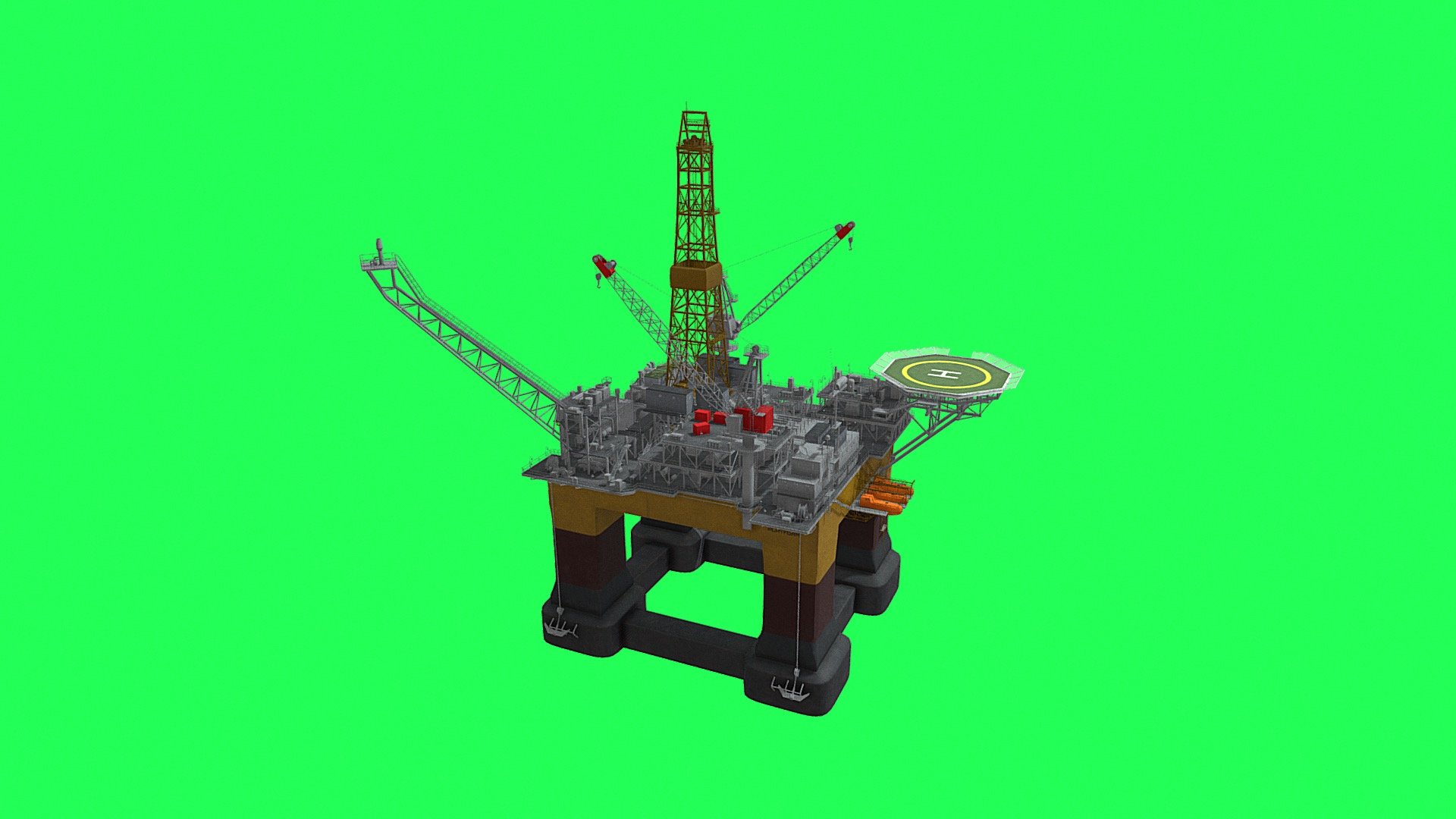 Oil Rig Platform - 3D model by yufei.chen [b473526] - Sketchfab