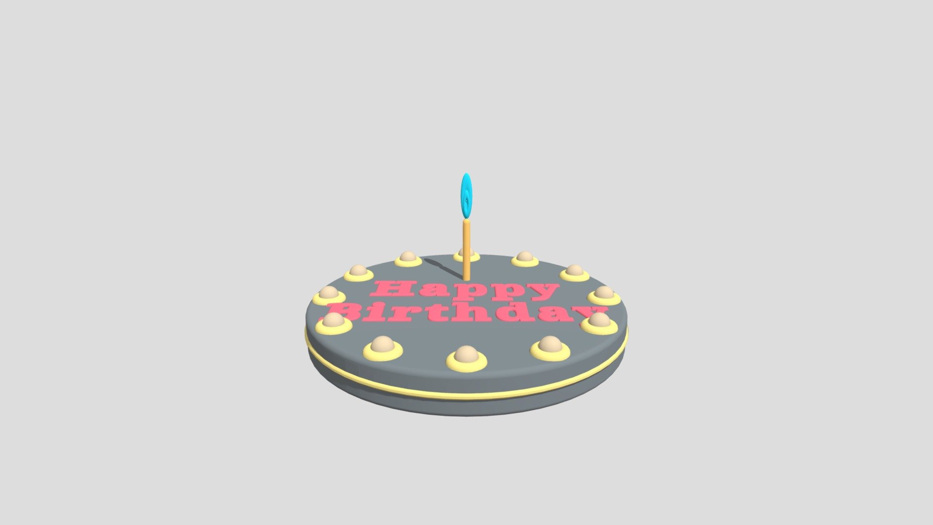 Parametric Birthday Cake By Aldan - Download Free 3D model by it.trackv ...