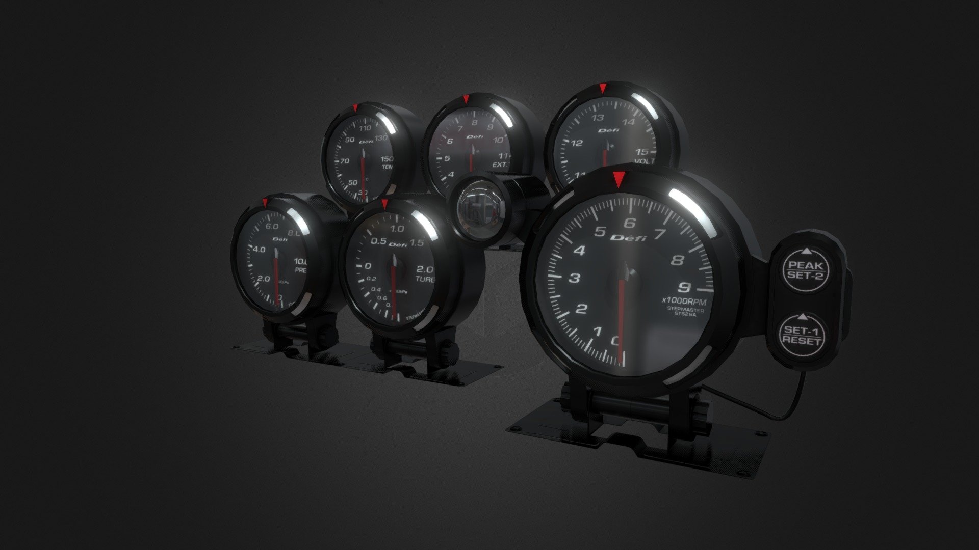 Defi Racer Gauge - Download Free 3D model by mbaharip [b4796fb] - Sketchfab