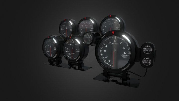 Tachometer 3D models - Sketchfab