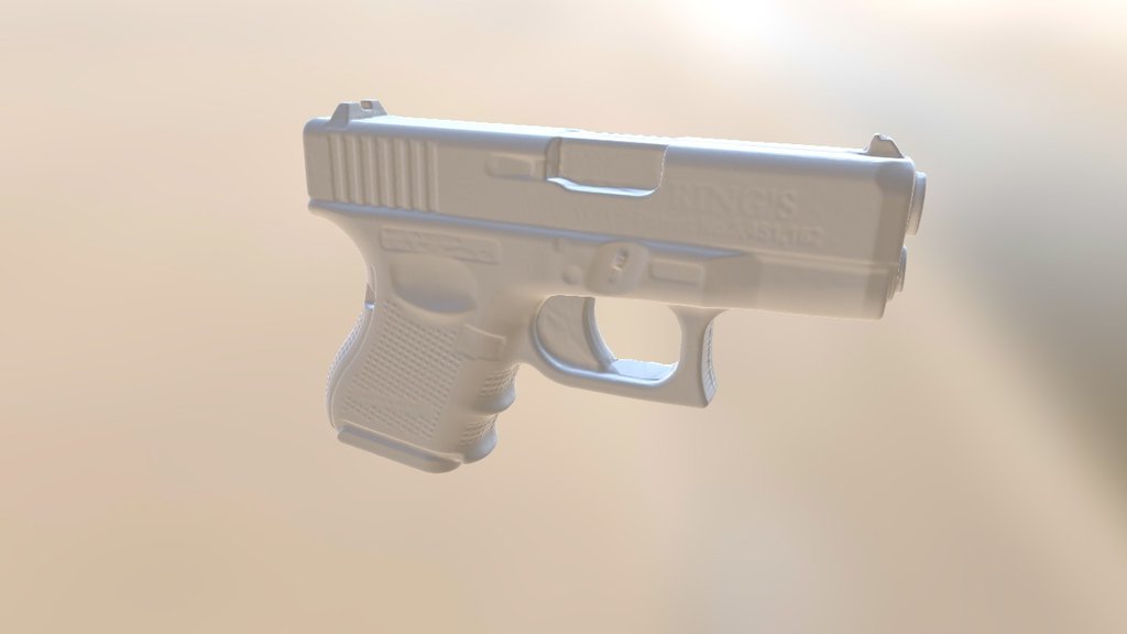 Glock Blue Gun - 3D model by MidTenMaker (@dklassen) [b47b398] - Sketchfab