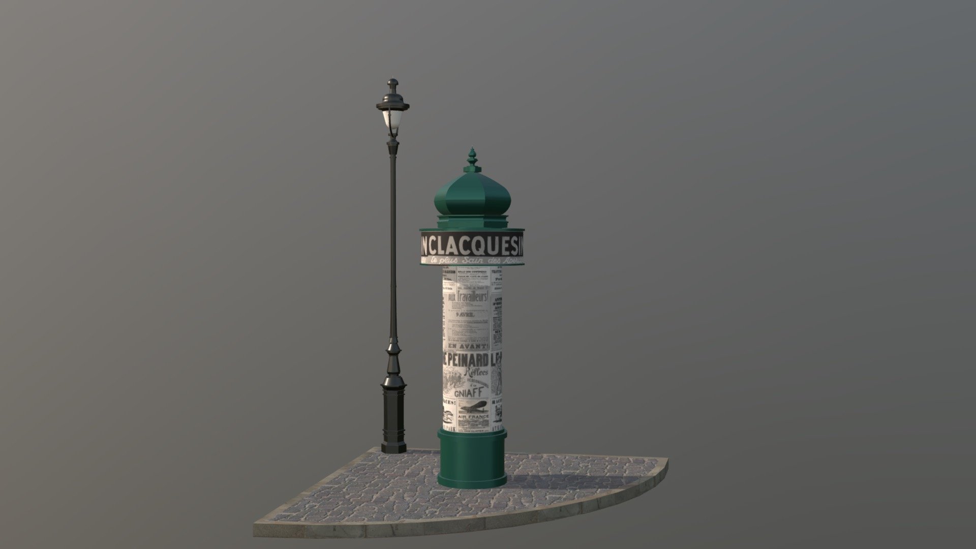 advertising pillar - 3D model by oggy666 [b47b5cd] - Sketchfab