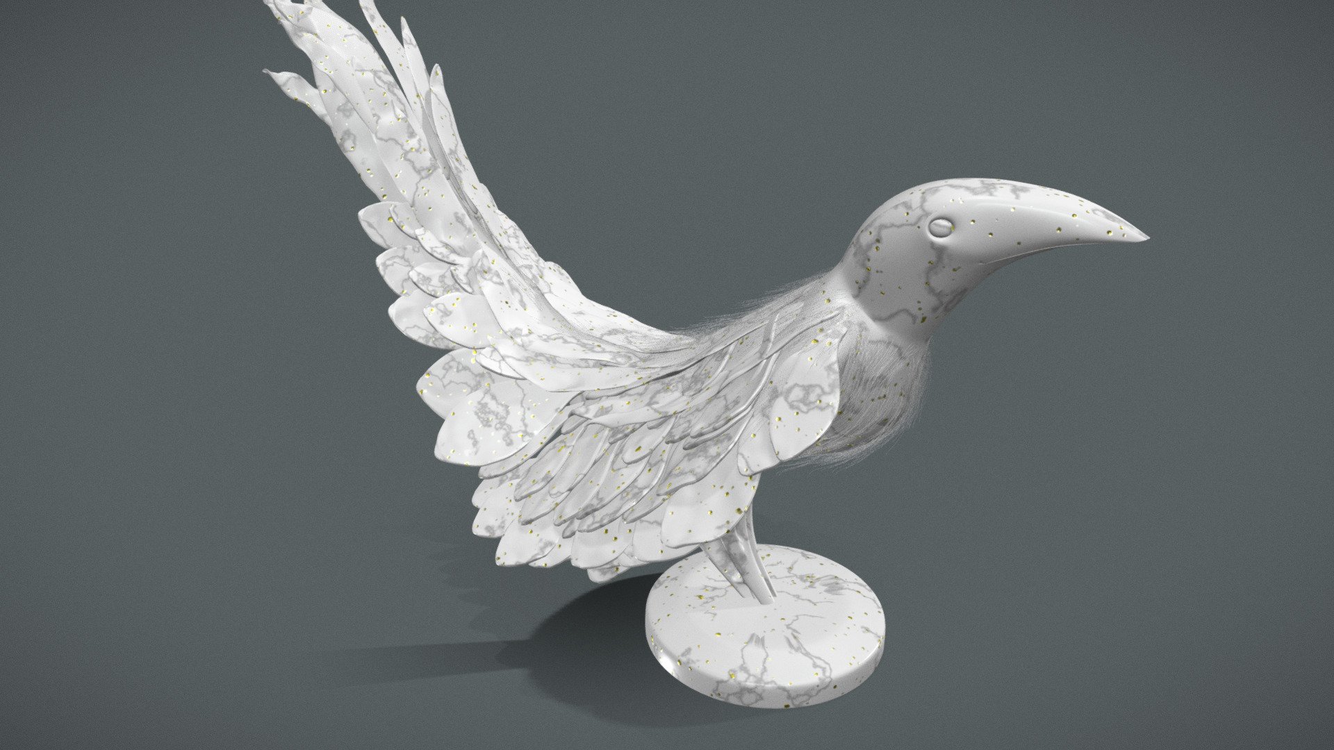 Marble Bird - 3D model by mindme [b47d9e4] - Sketchfab