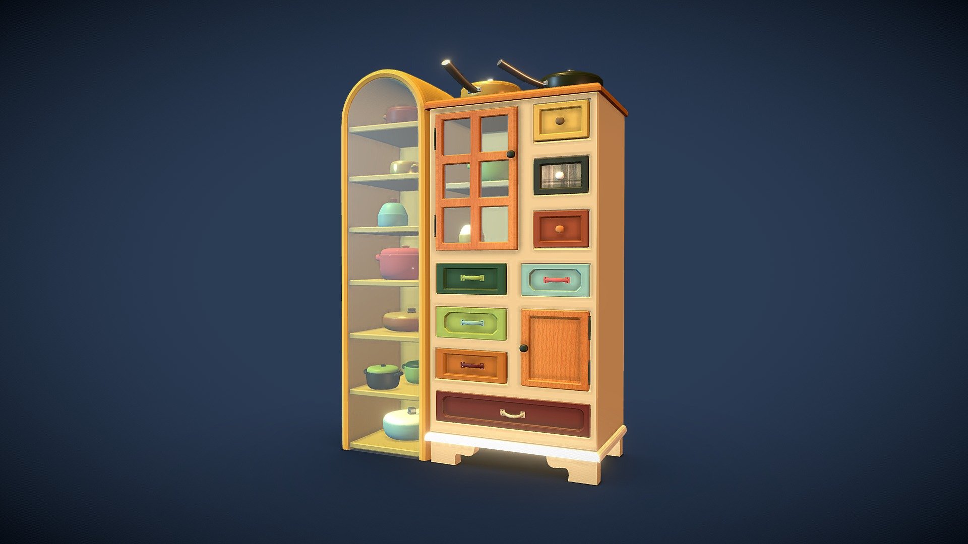 Cartoon Kitchen Cabinet - 3D model by hdyeah (@hdyeahhh) [b47e6bd ...