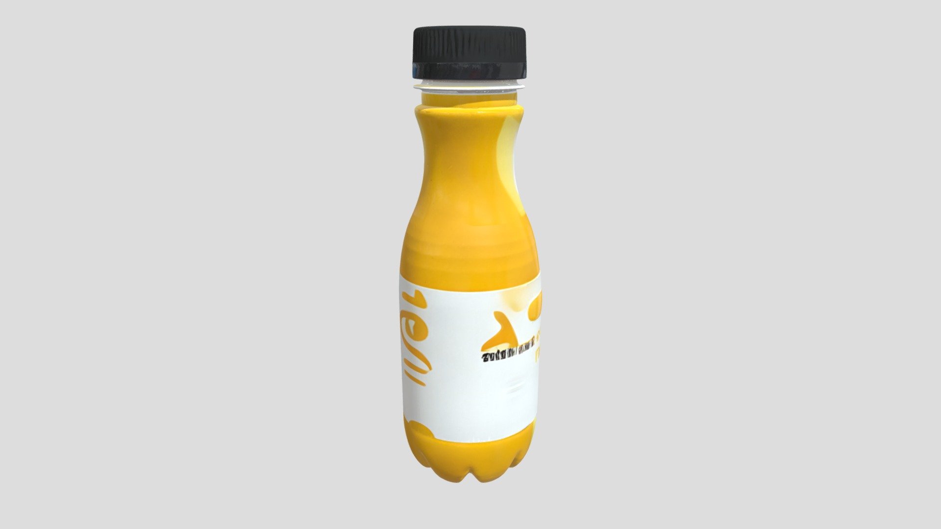 yellow juice bottle with label - 3D model by msv01.dbc [b483984 ...