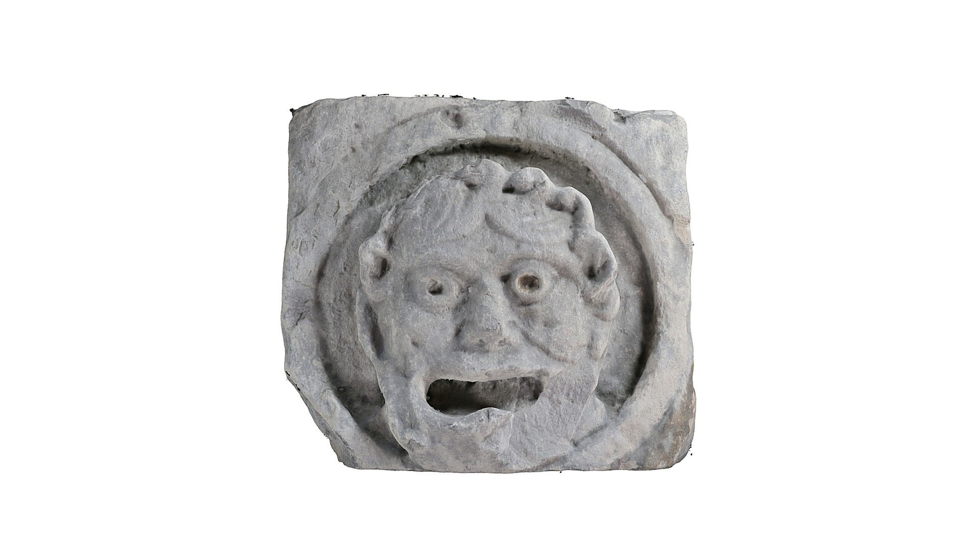 Romanesque grotesque face - 3D model by Rochester Cathedral ...