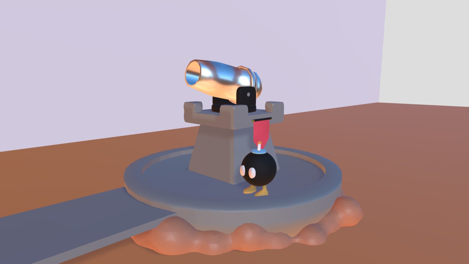 Canon and Bomb Animation - 3D model by alexbv10 [b48cb7a] - Sketchfab