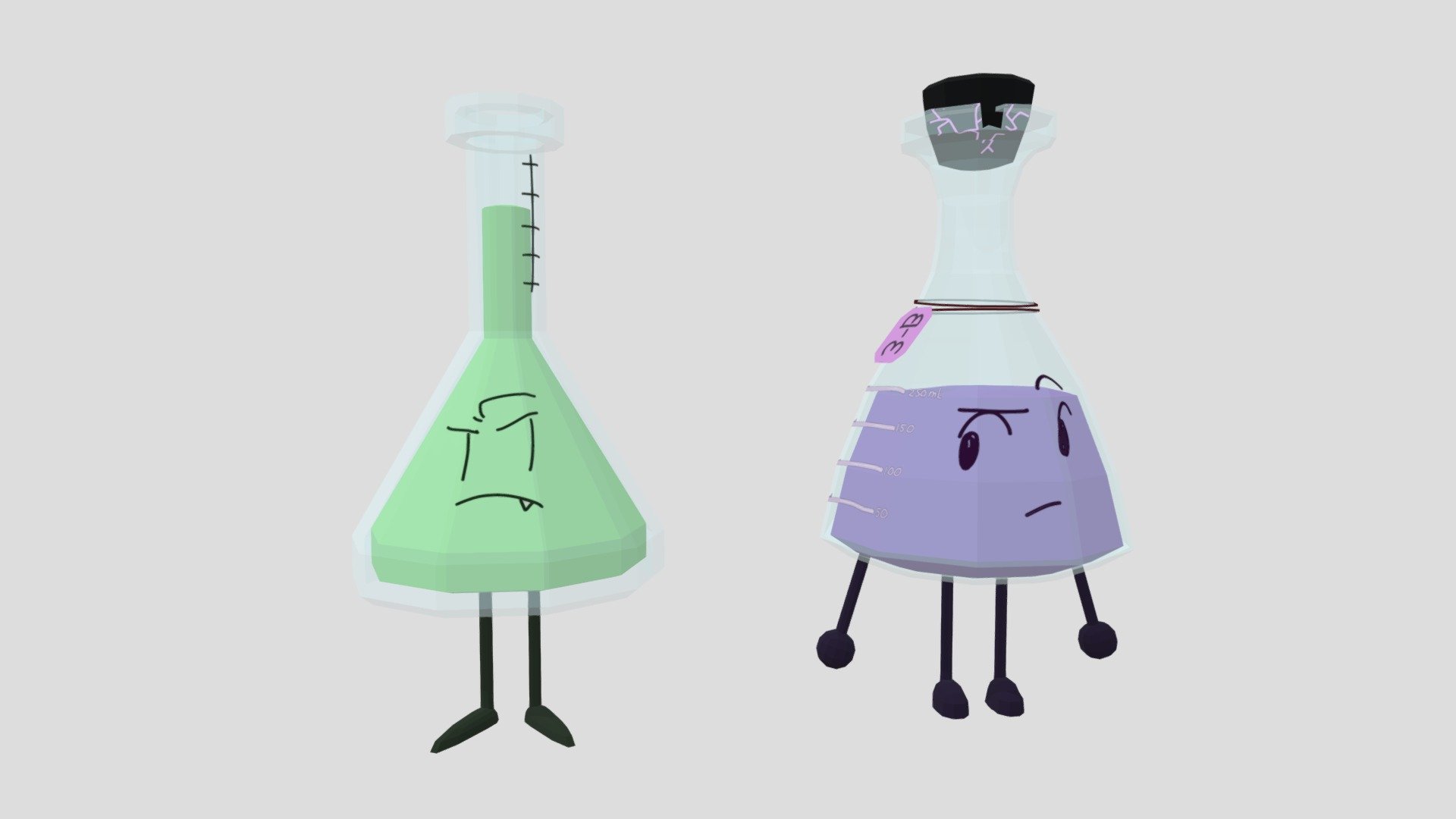 test tube characters - 3D model by ribbon_bee [b48f879] - Sketchfab