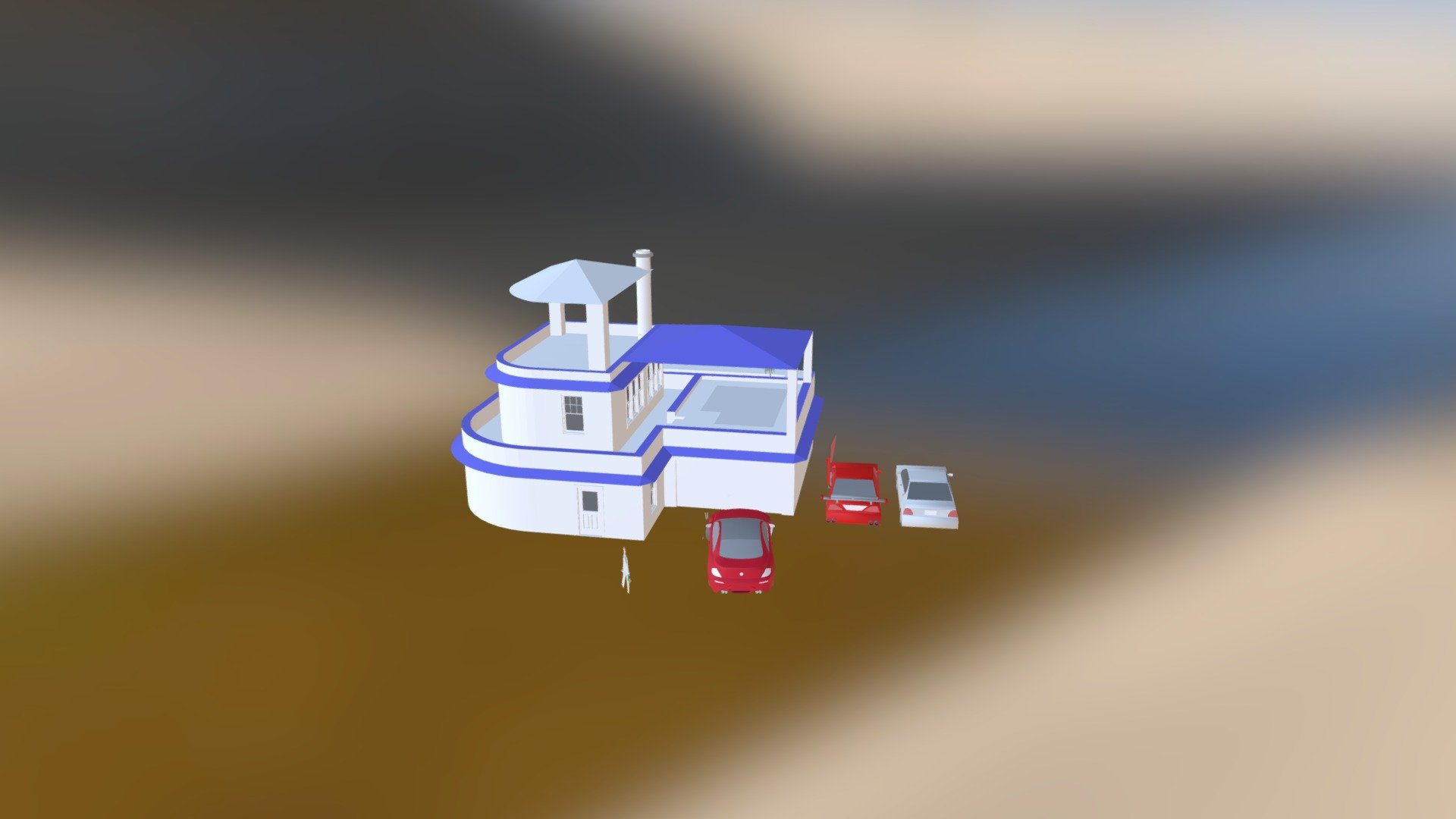 Luxury house - 3D model by rewina [b4912b0] - Sketchfab