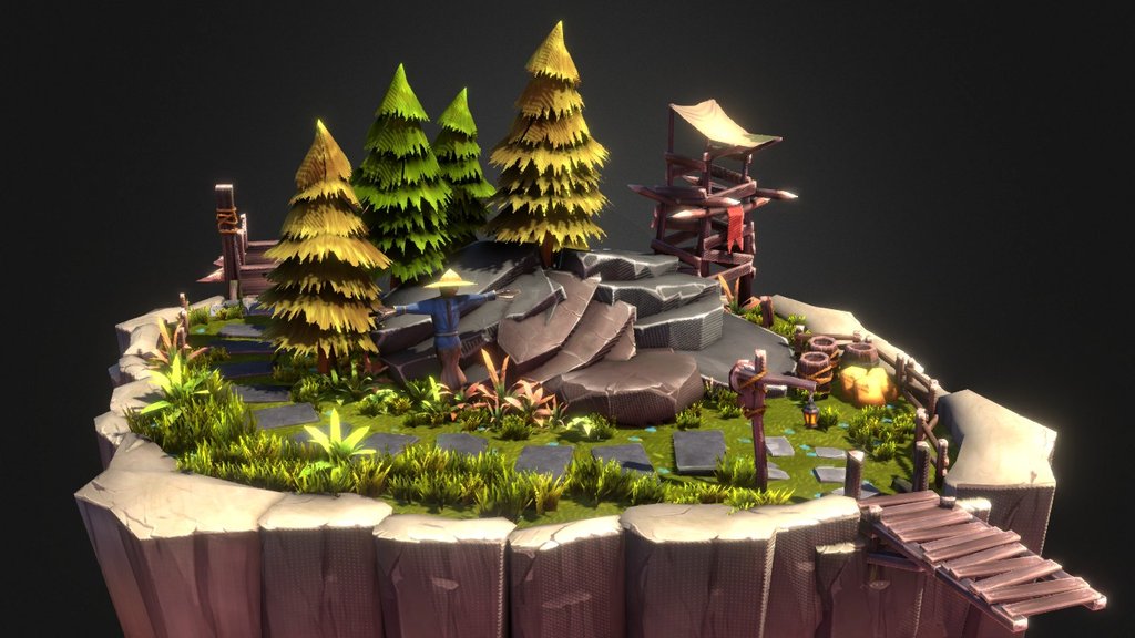 Nature Composition - 3D model by Polygrade3D [b491f1e] - Sketchfab