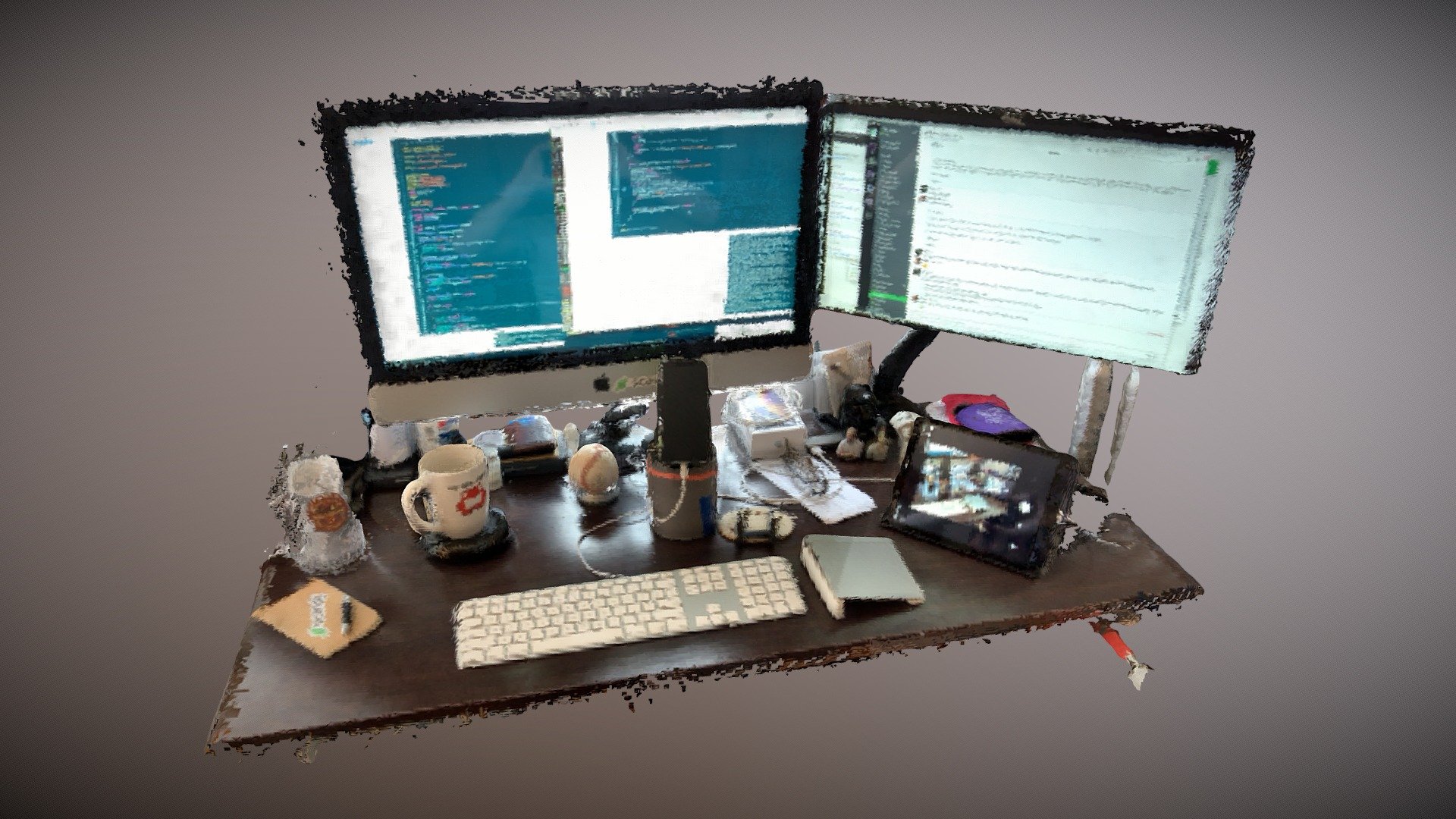 My desk setup - Download Free 3D model by hcwiley [b4939b3] - Sketchfab