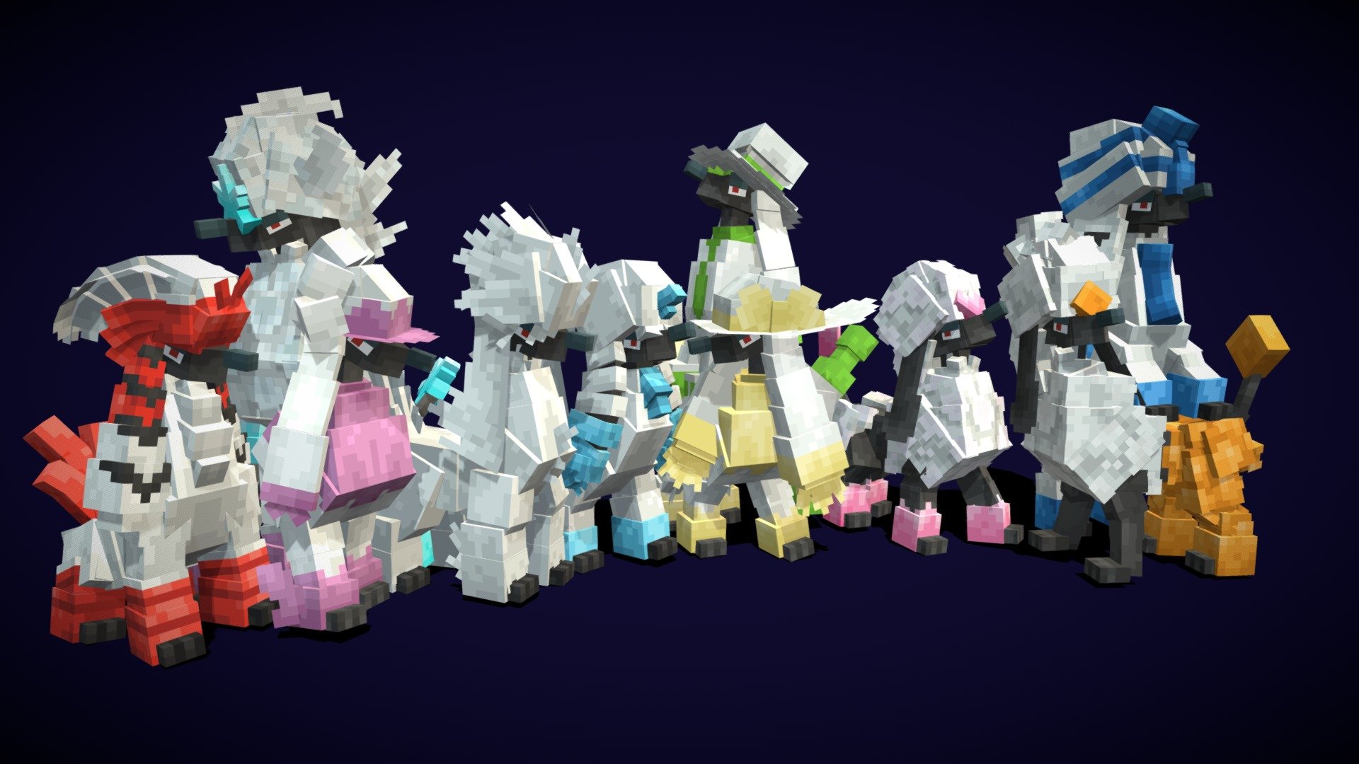 Furfrou - Minecraft Cobblemon Style - Buy Royalty Free 3D model by AGA ...