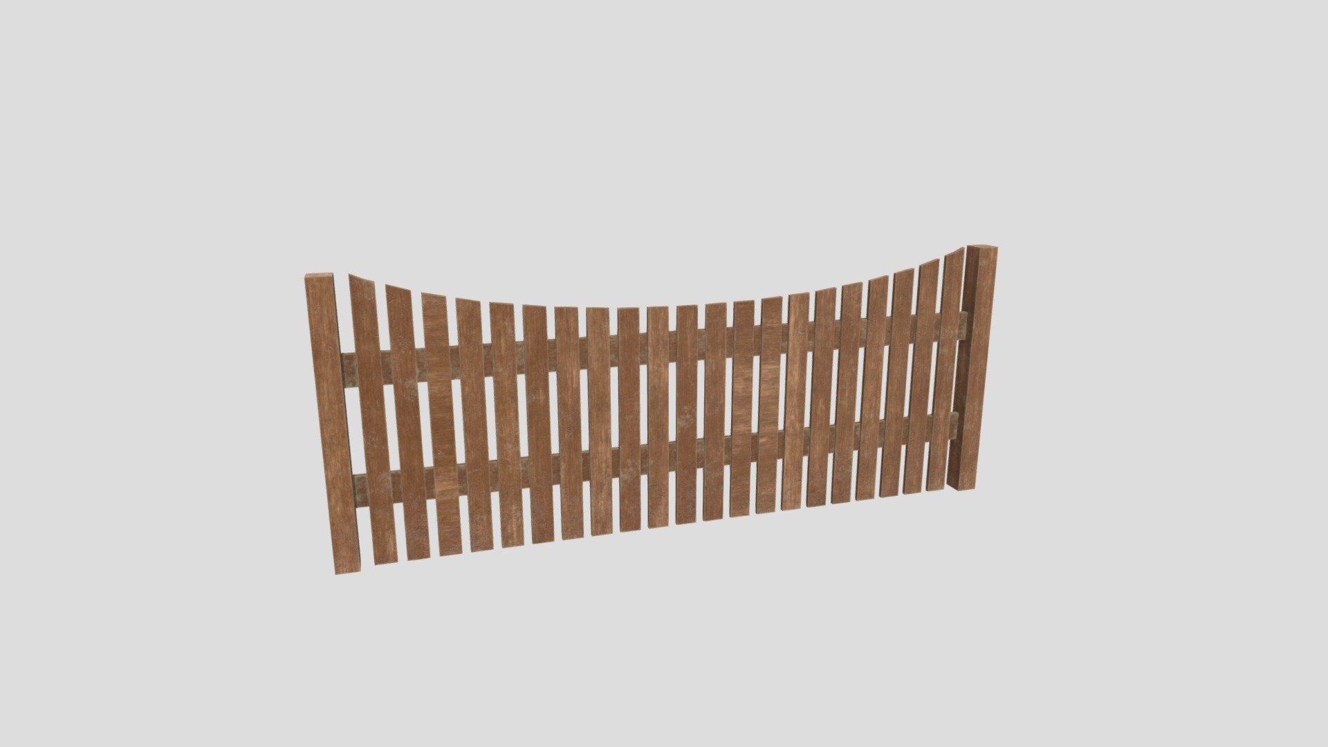Wooden Garden Fence - Download Free 3D model by seba0456 (@sebaonlline ...