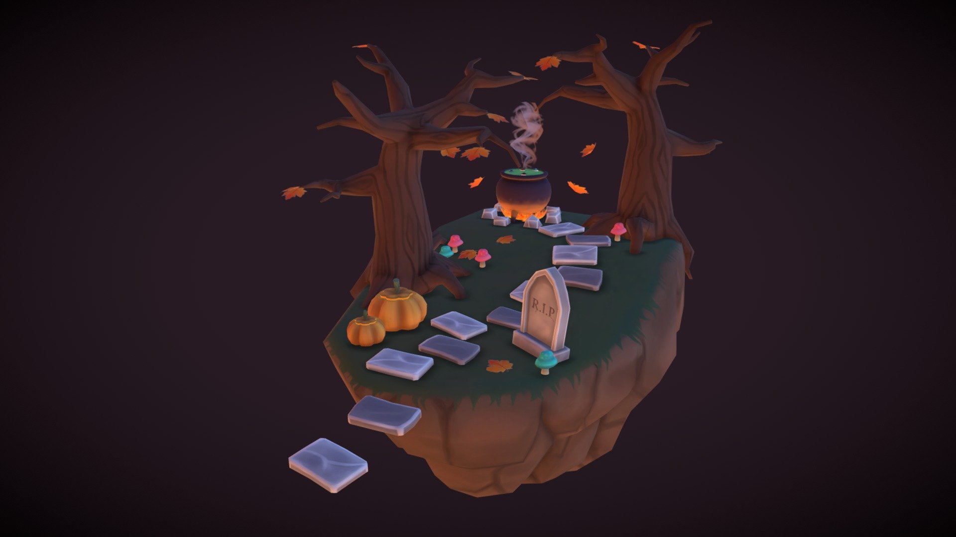 Halloween Diorama - 3D model by Lisa (@lisakolf) [b494d54] - Sketchfab