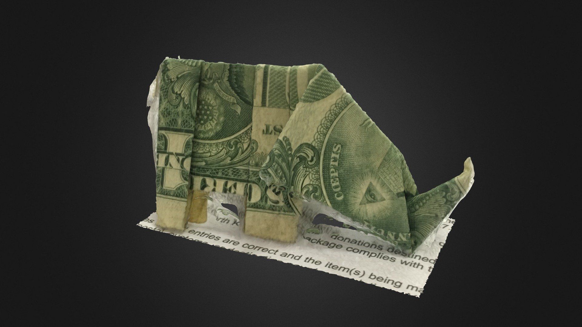 Dollar Bill Elephant #3DST48 - Download Free 3D model by James [b497684 ...