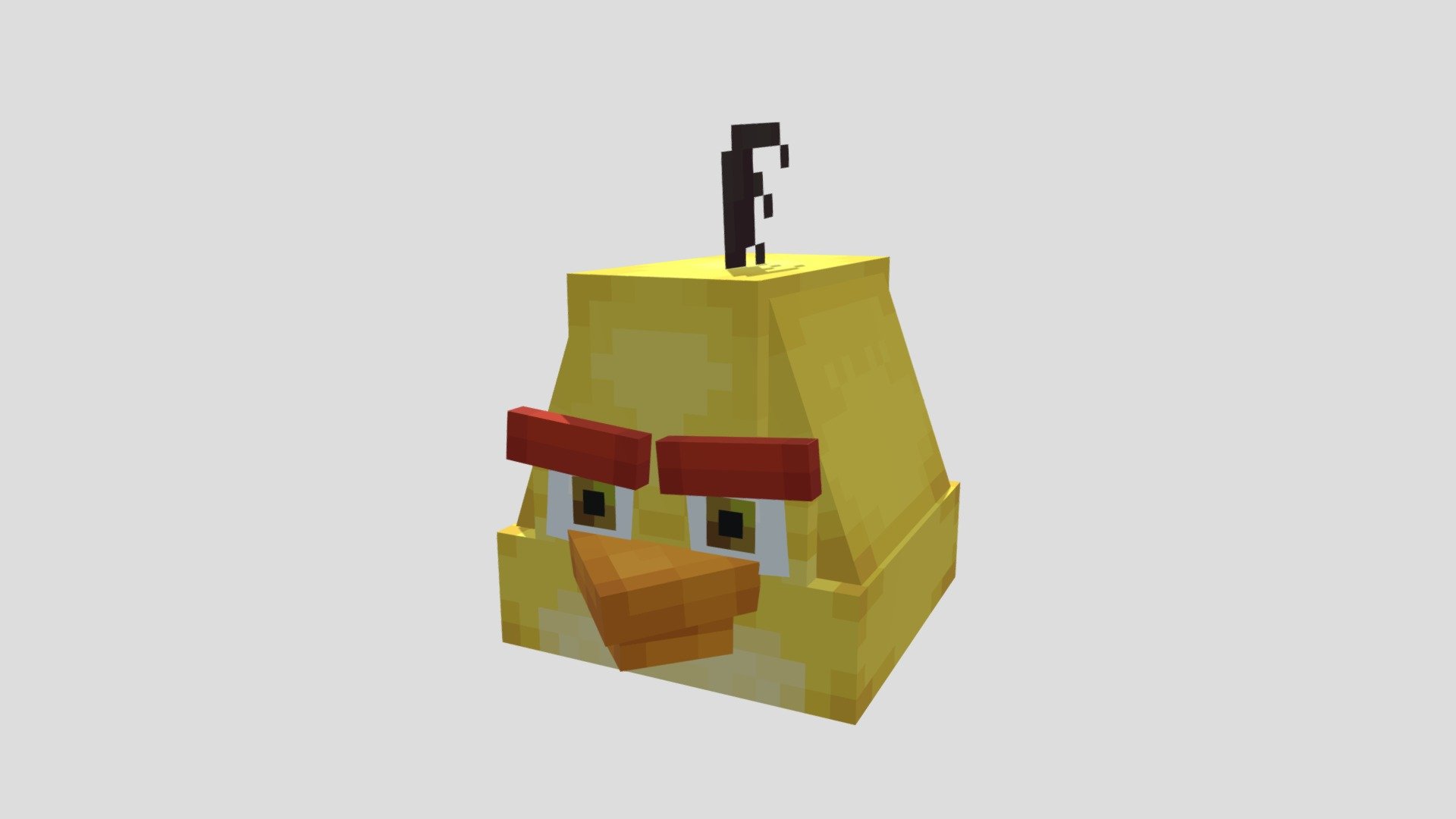 Chuck - Angry birds Minecraft Style - Download Free 3D model by ch0chi ...
