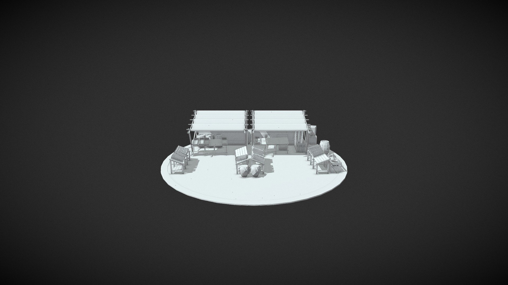Merchant stand - 3D model by StanislawZpl (@S_pl) [b49dfc1] - Sketchfab
