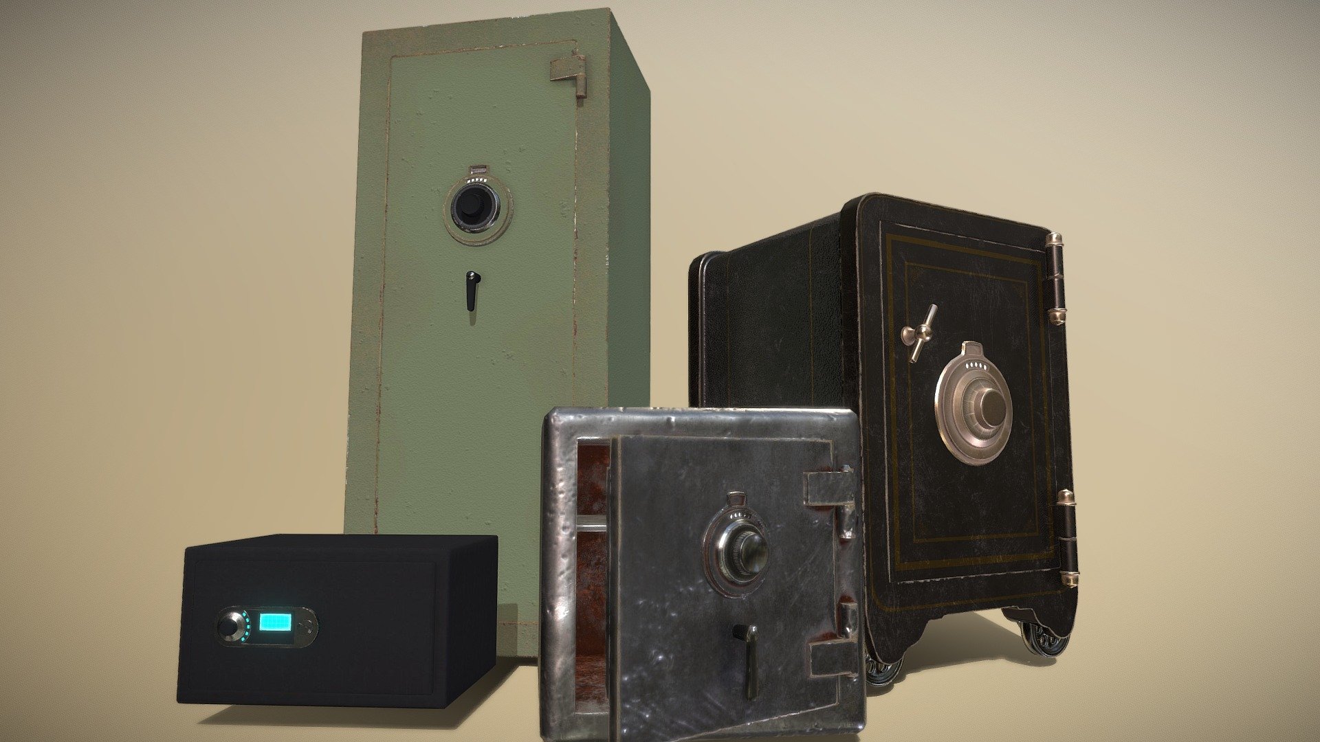 Safes | Models + Unity minigame script - 3D model by ThatIndividual [b49f8b1] - Sketchfab