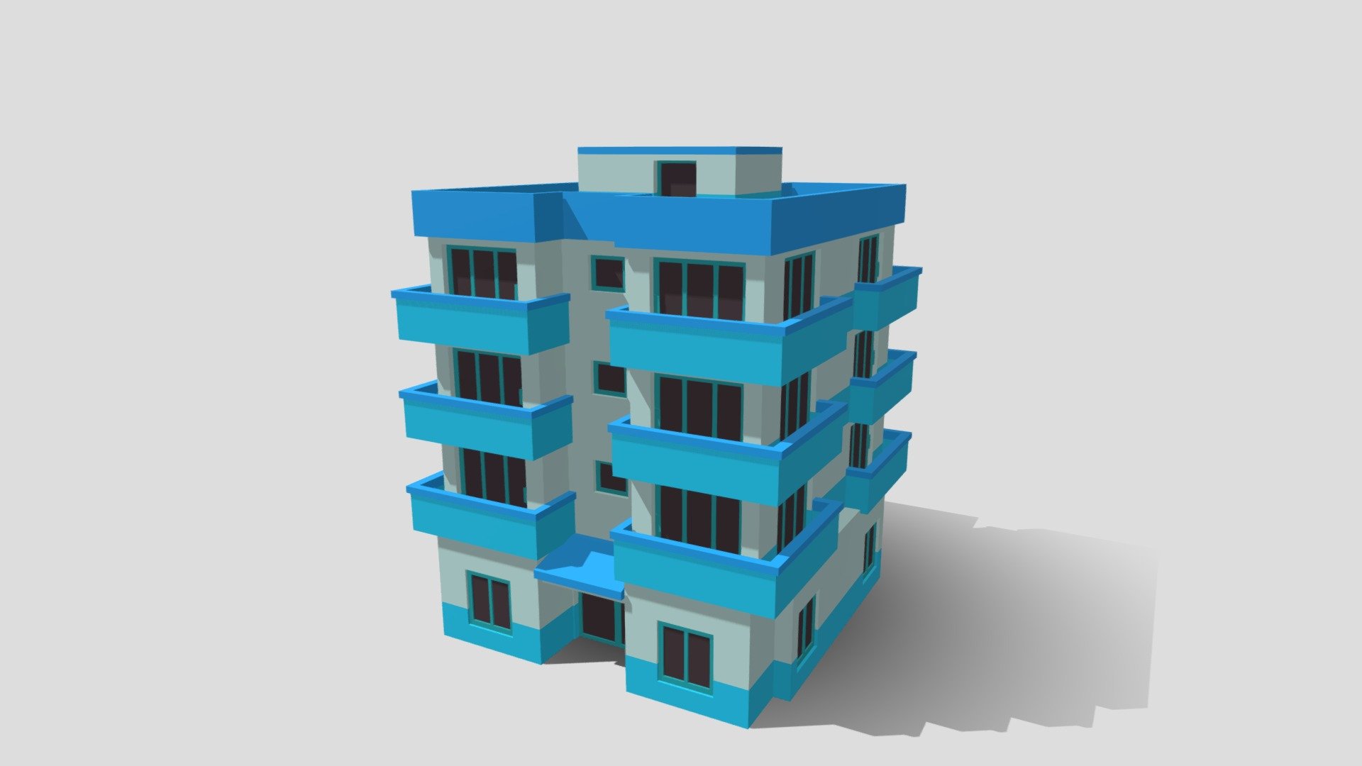 Low poly apartment building 3 - Download Free 3D model by assetfactory ...