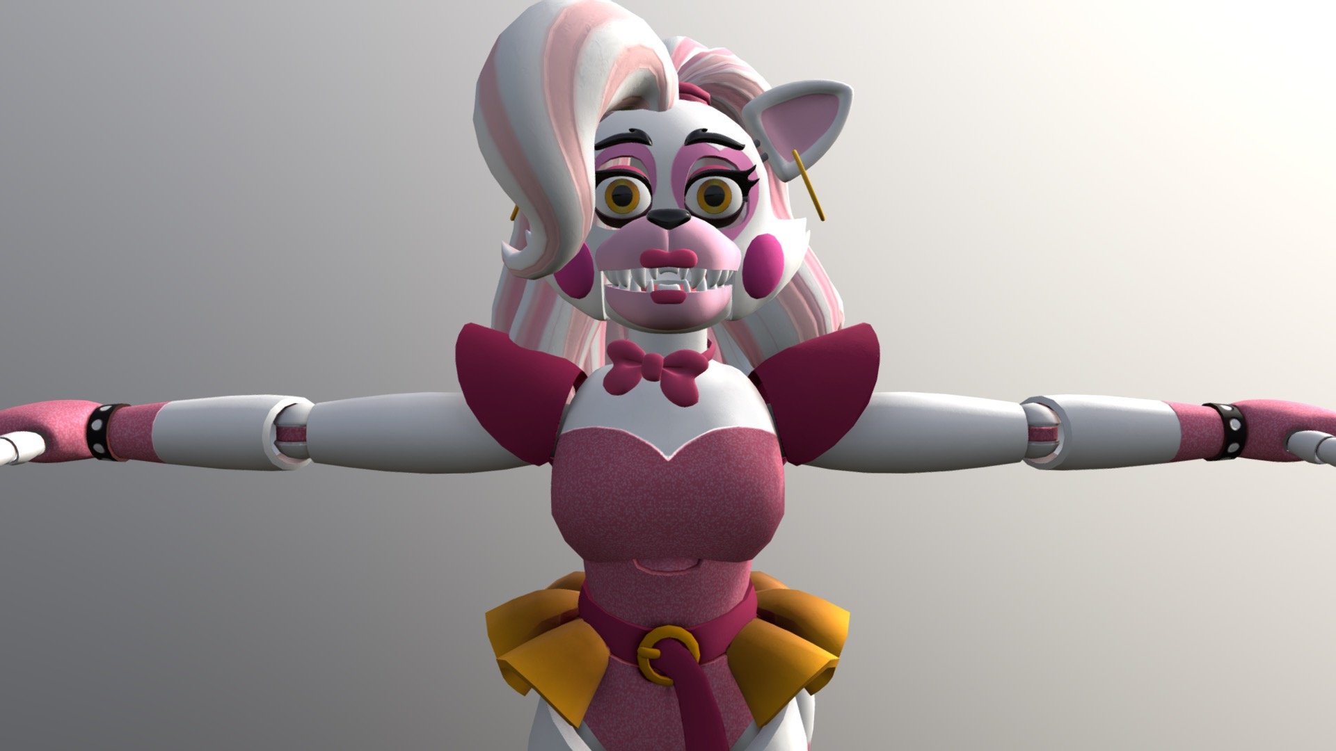 Glamrock Mangle - 3D model by Godzilla (@iamthayn) [b4a3d2b] - Sketchfab