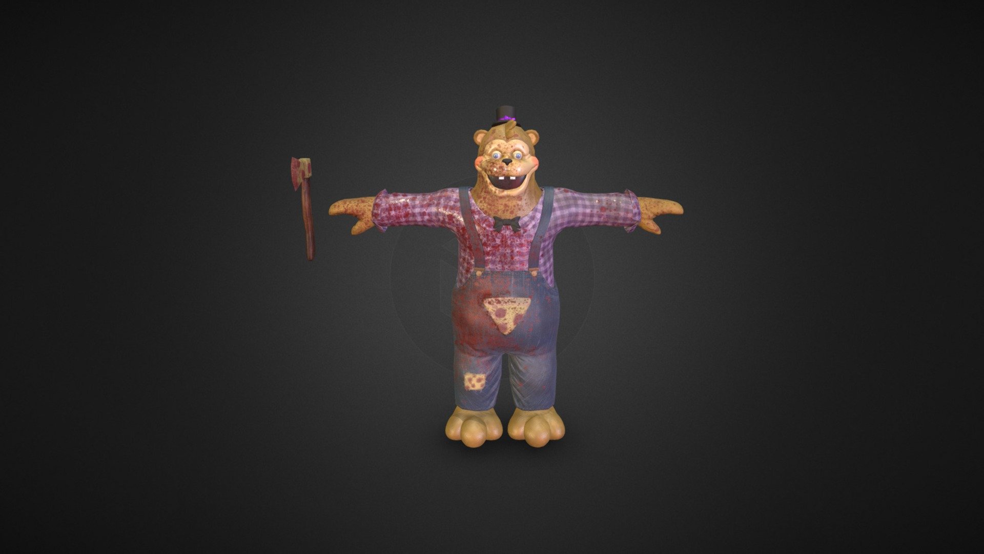 Slasher Fredbear - 3D model by StellarLizArt [b4a4bb4] - Sketchfab