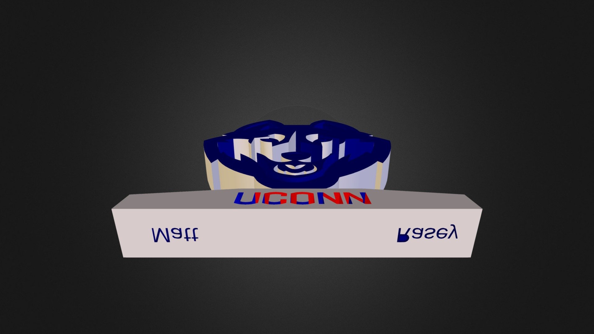 Uconn Plaque - 3D model by mruconn2 [b4a7d55] - Sketchfab
