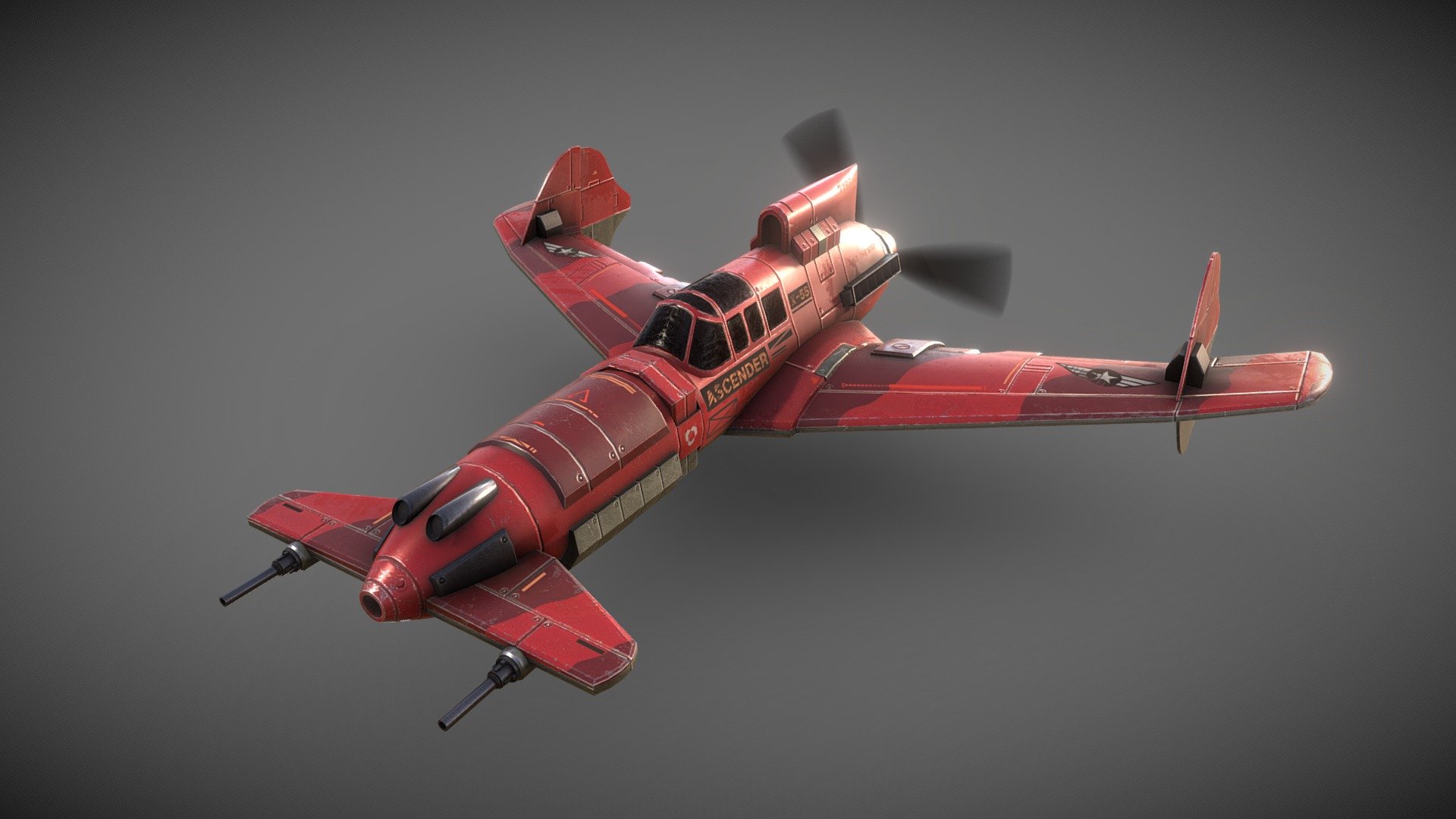 Curtiss-Wright XP-55 Ascender - 3D model by neogools [b4a8bf7] - Sketchfab