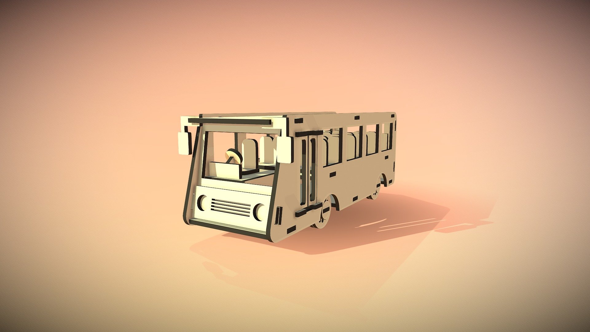 Autobus (cutting laser) - 3D model by Mitrik [b4adc63] - Sketchfab