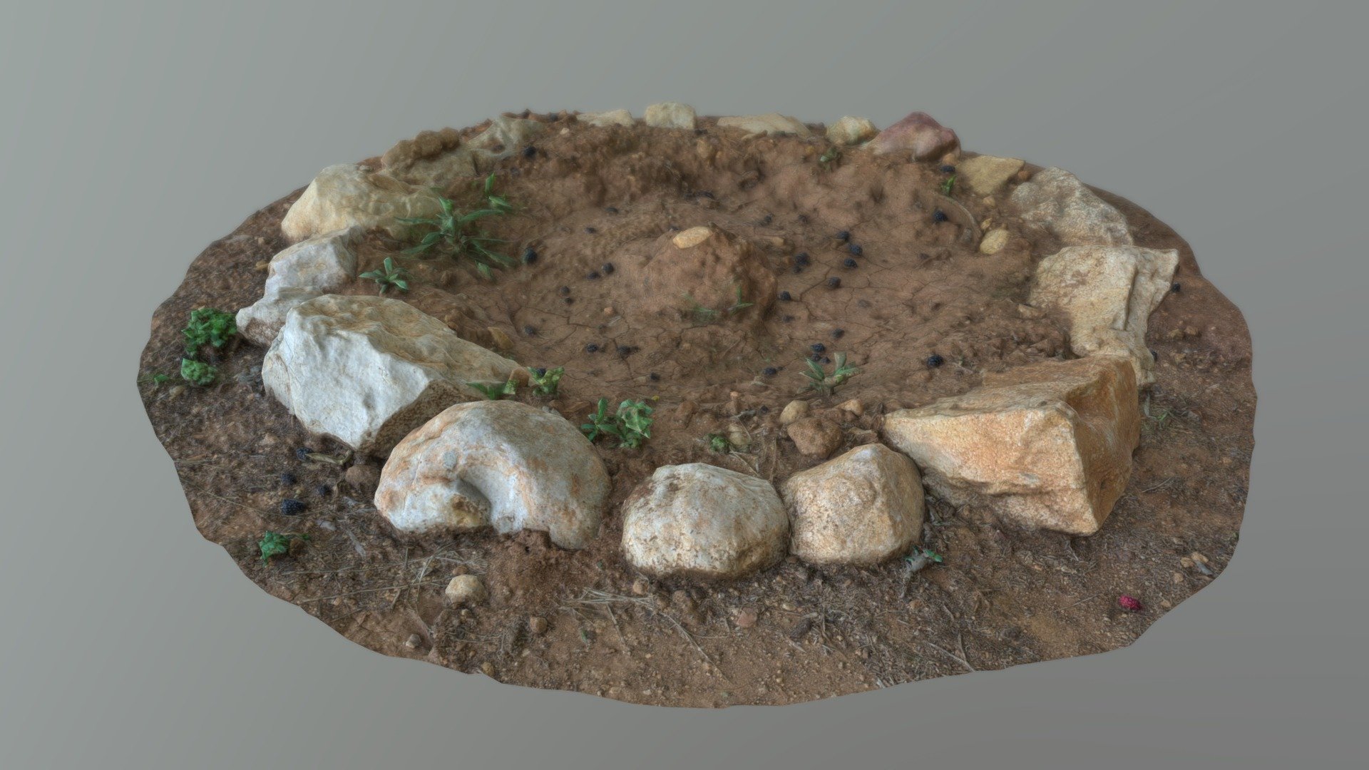 Circle of rocks & stones - 3D model by MAK11 [b4b0194] - Sketchfab