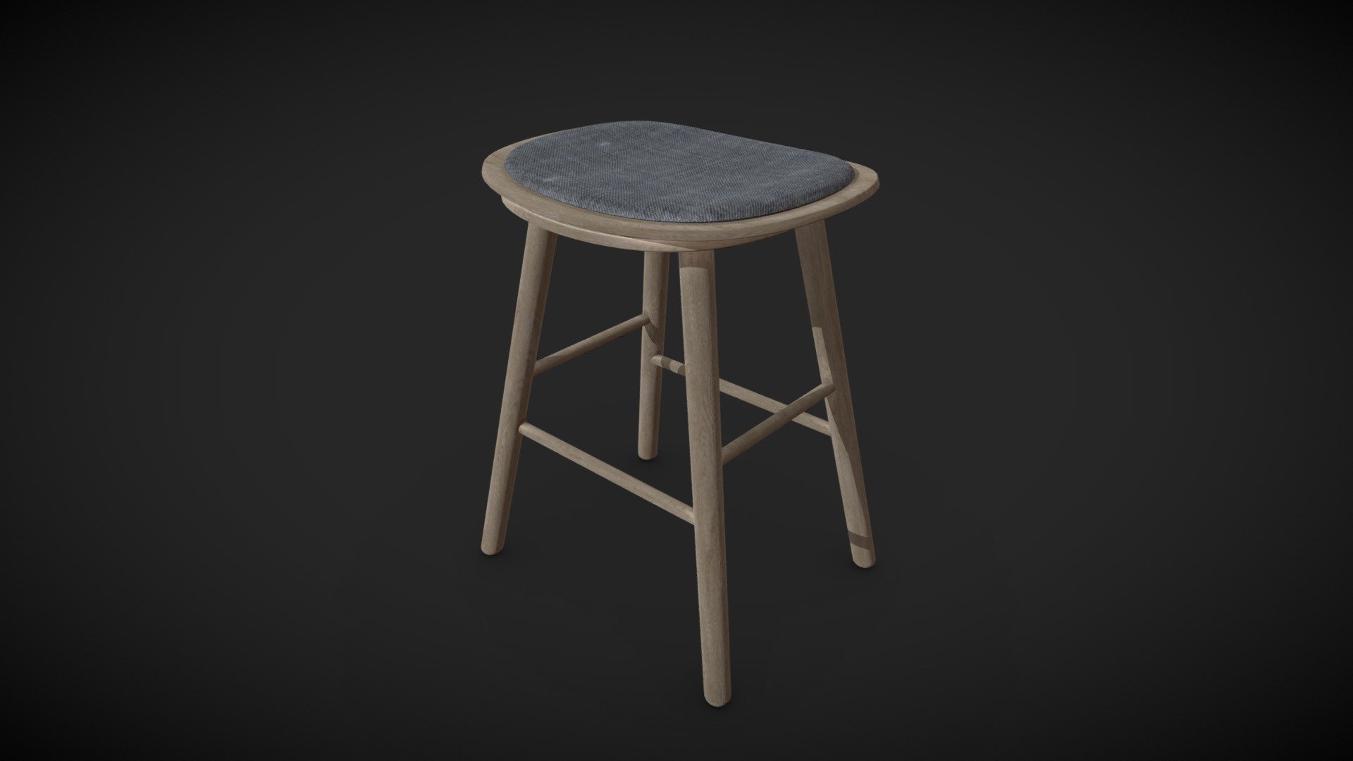 Wooden Stool || VR Ready - Buy Royalty Free 3D model by SilverSky 3D ...