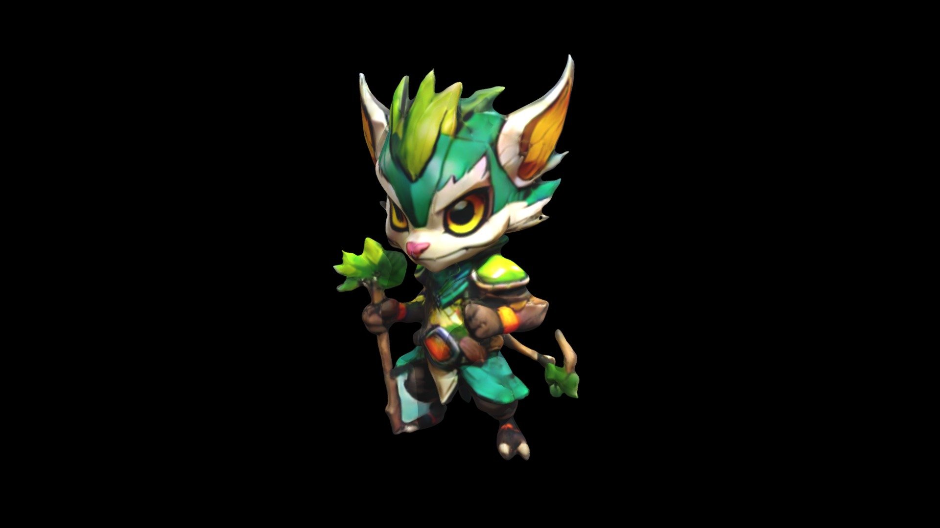 "Portrait of a heroic fox-like character An illu - Download Free 3D ...