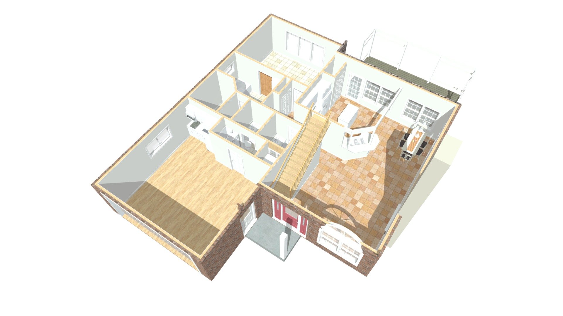 e-3 LARA PRELIM PLAN FLOOR 1 VIEW - 3D model by Pro Draft, Inc ...