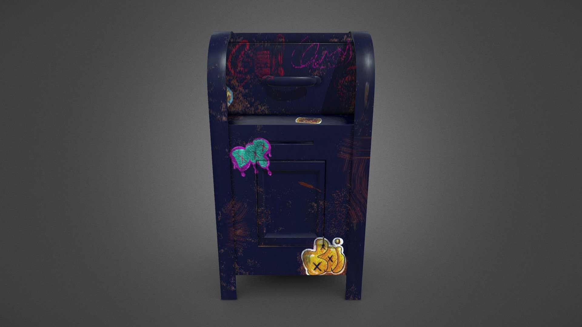 blue mailbox - 3D model by Nullazy [b4beb69] - Sketchfab