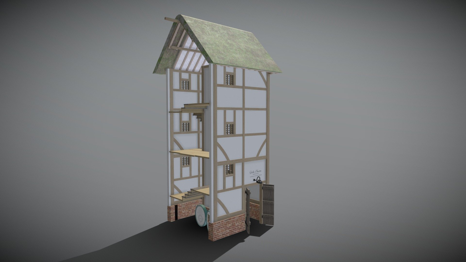 THE GLOBE-Elizabethan/ShakespeareTheatre 3DModel - 3D model by ...