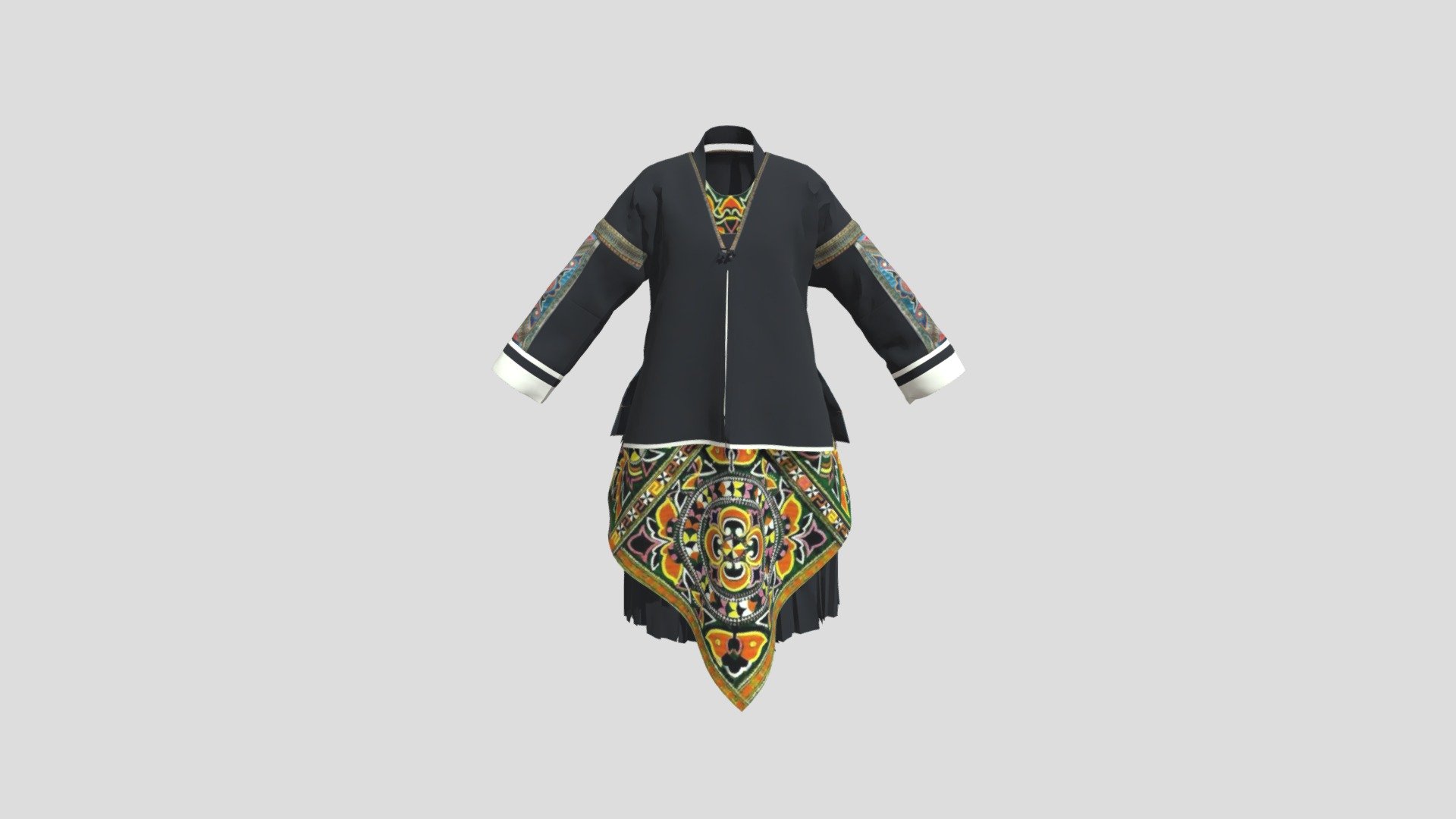The Yahui Style - Download Free 3D model by Ethnic Virtual Costume ...