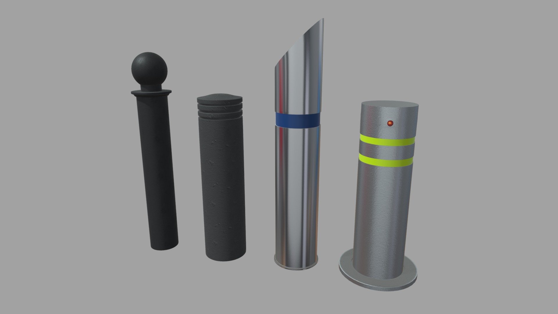 Bollards 07 08 09 010 - Buy Royalty Free 3D model by ViperJr3D [b4c0fb1 ...