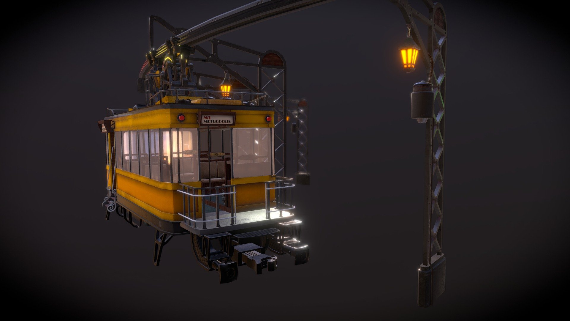Steampunk Train - 3D model by MandesDesign [b4c598e] - Sketchfab