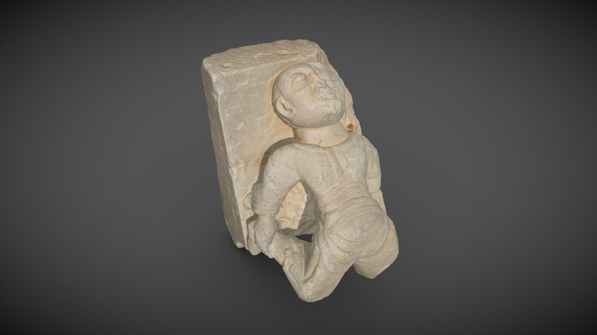 Modillon figurant un acrobate - Download Free 3D model by Alienor.org, Conseil des musées ...