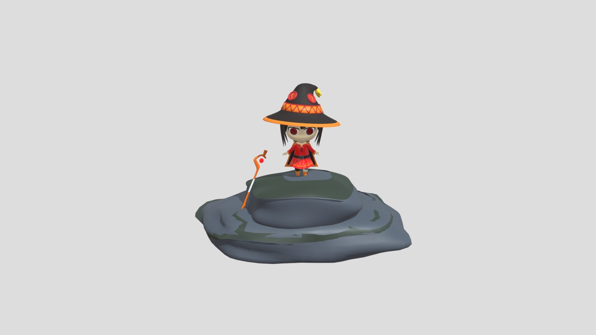 Megumin Chibi - Download Free 3D model by WenAditiya [b4c7bf2] - Sketchfab