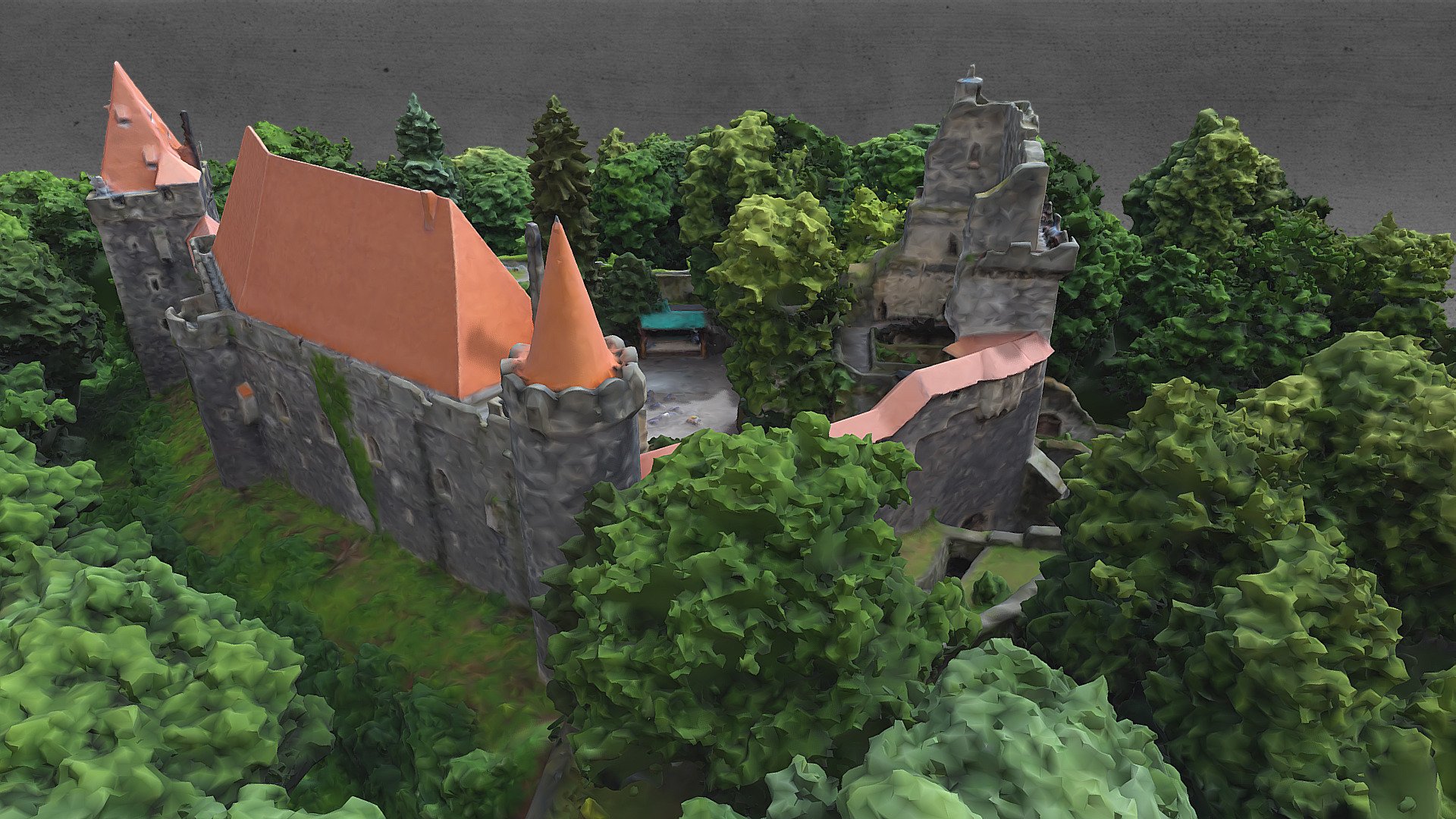 Eksport Zamek Grodziec - 3D model by "Sferyczny" M.P. Jurzak ...